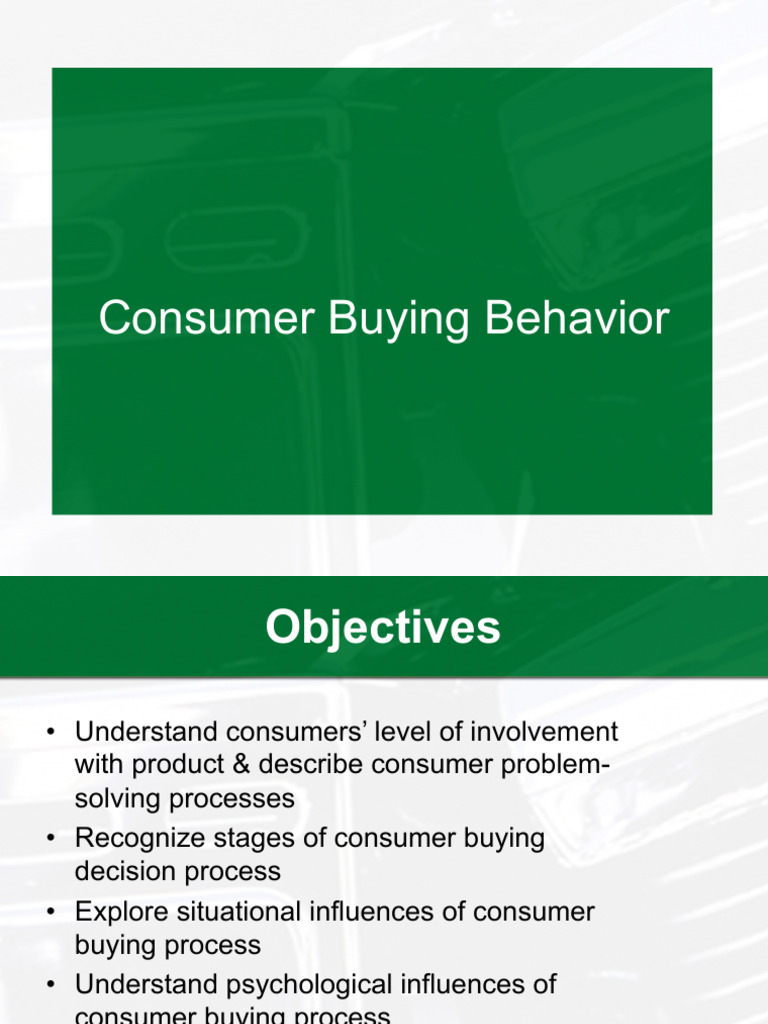 Consumer Buying Behaviour | PDF | Behavior | Attitude (Psychology)