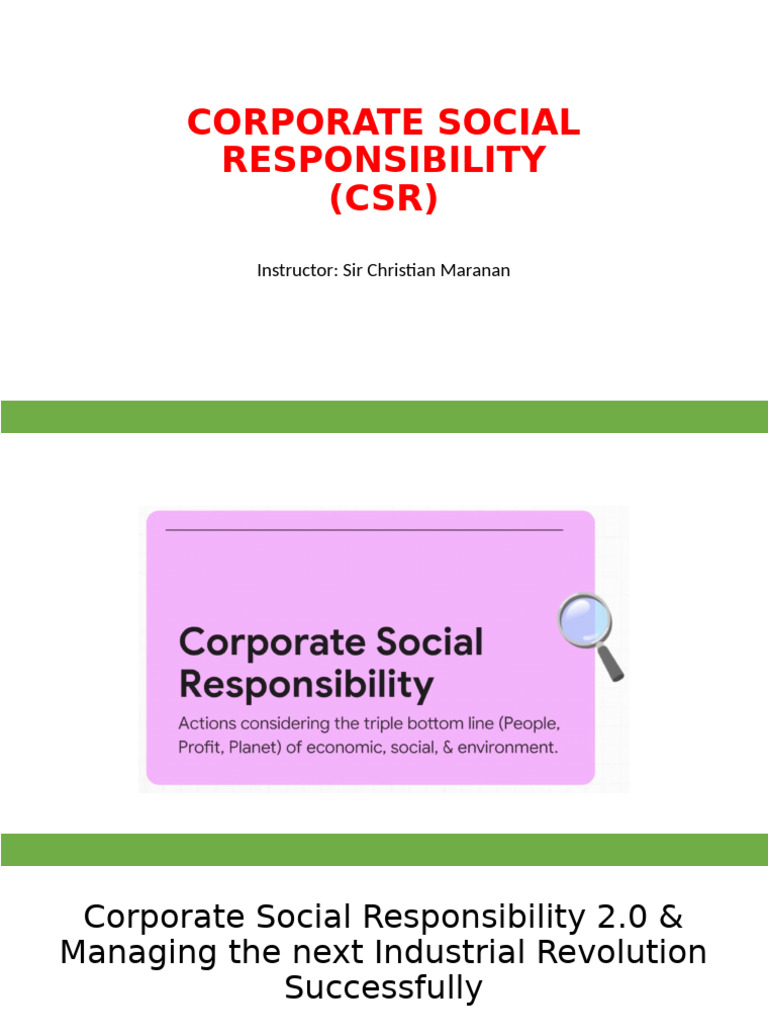 CSR Topic | PDF