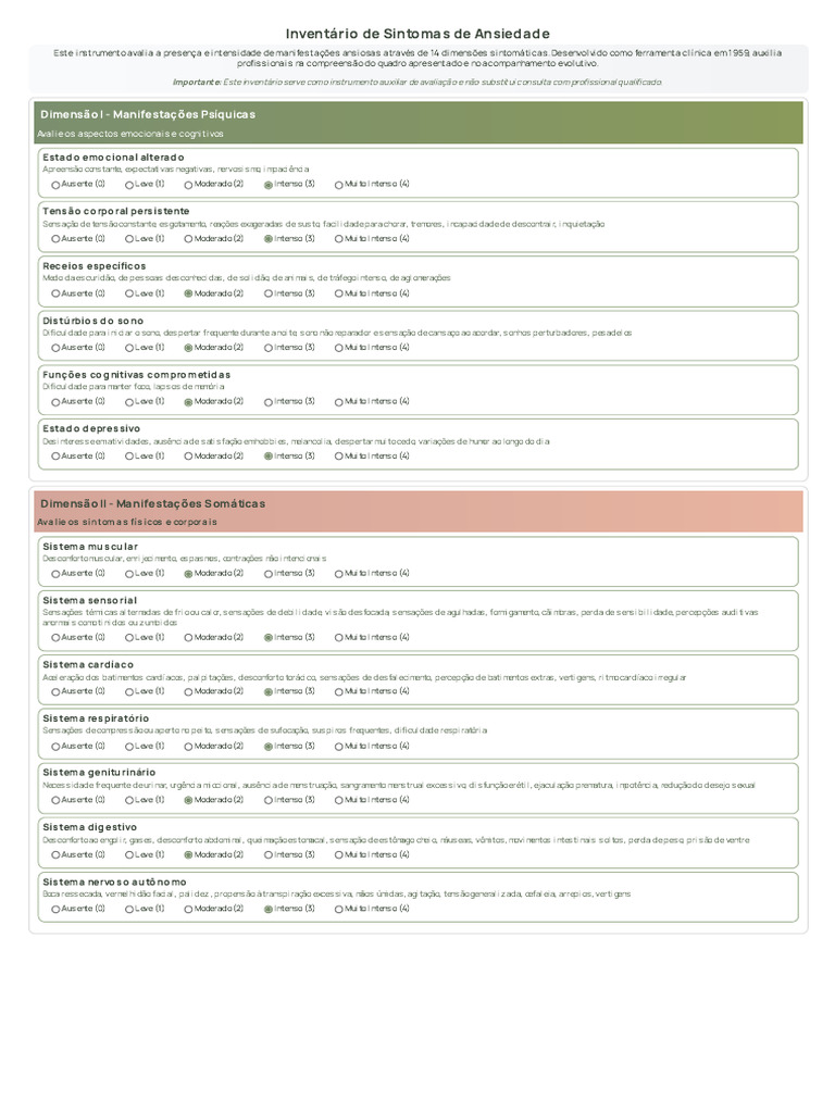 Inventário de Sintomas de AnsiedadePDF_260109_133938 | PDF | Ansiedade ...