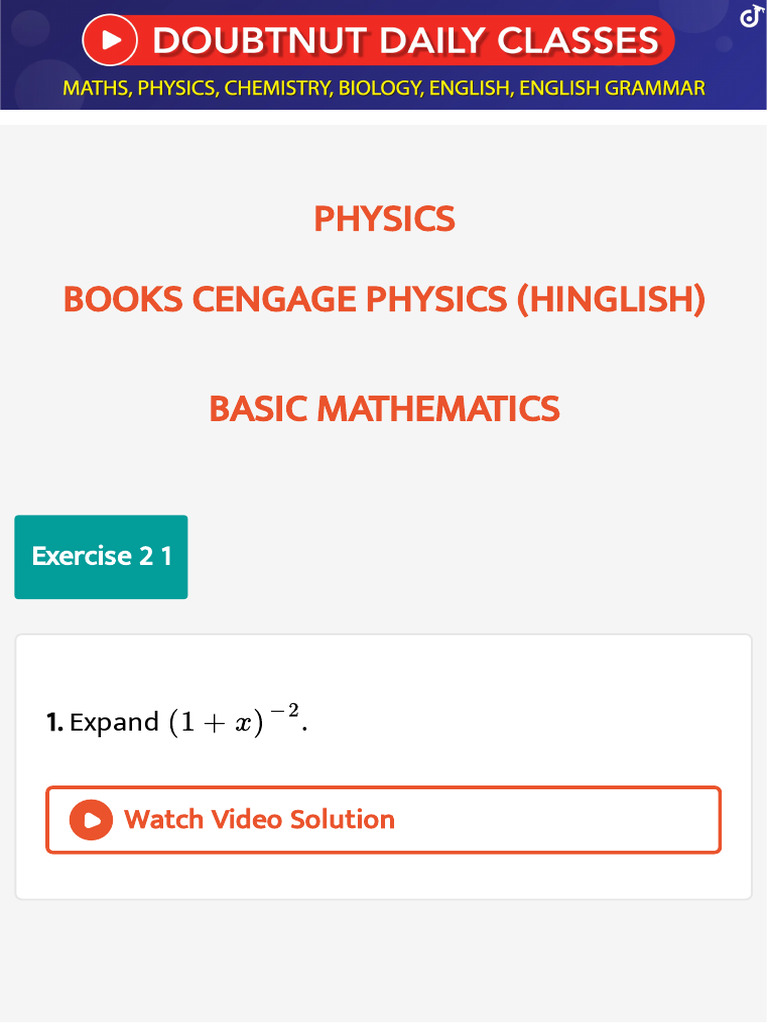21795 Books Doubtnut Question Bank | PDF | Acceleration | Velocity