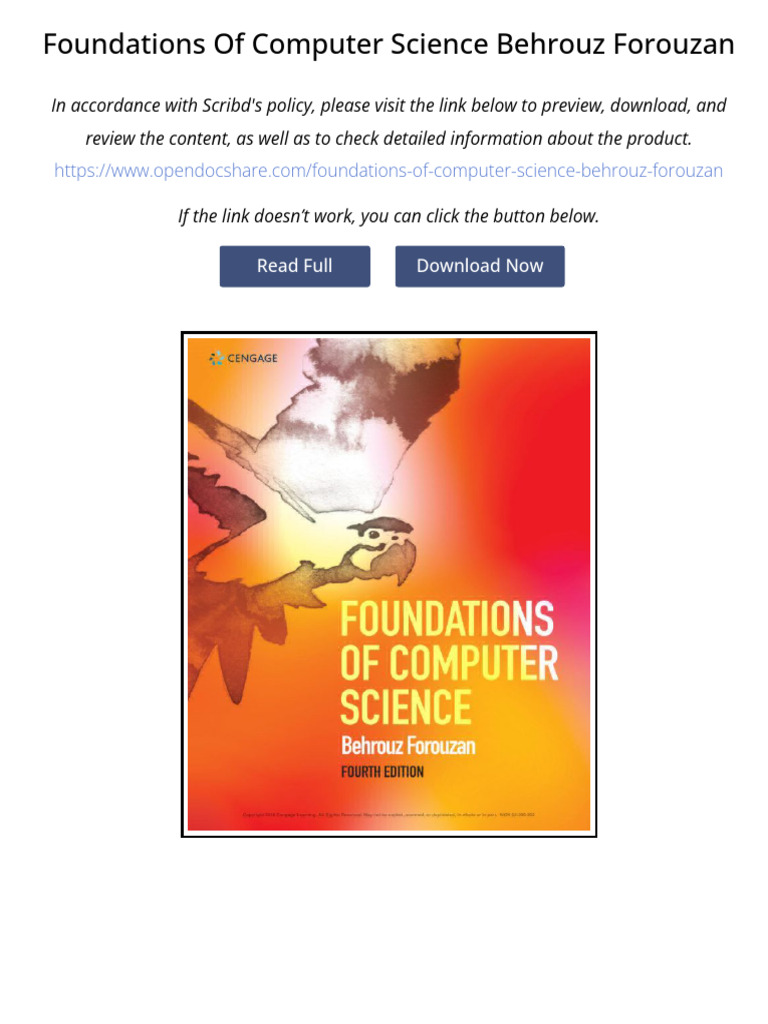 Foundations of Computer Science Behrouz Forouzan | PDF | System | Books