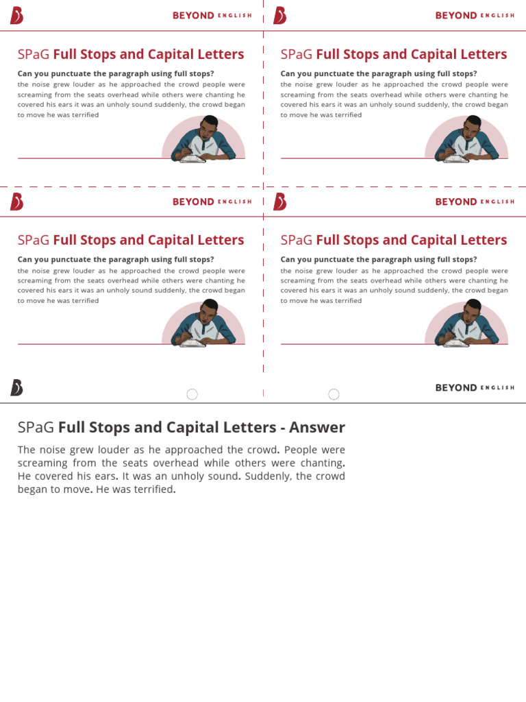 Full Stops and Capital Letters | PDF