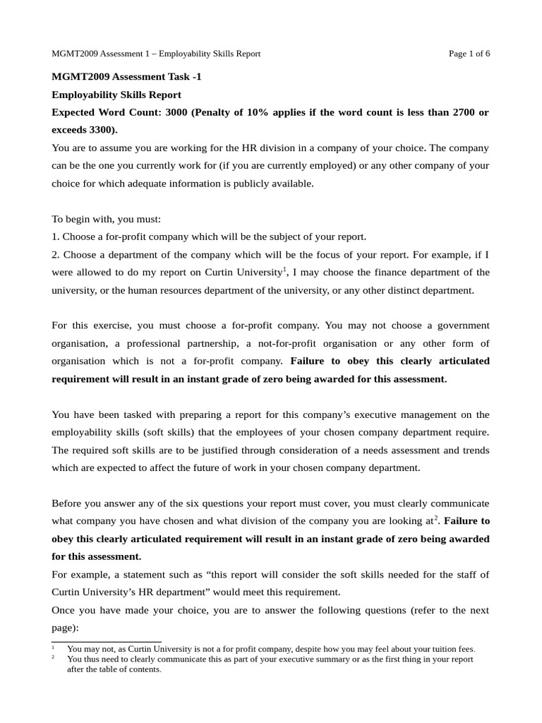 Employability Skills Report for HR Division | PDF | Table Of Contents ...
