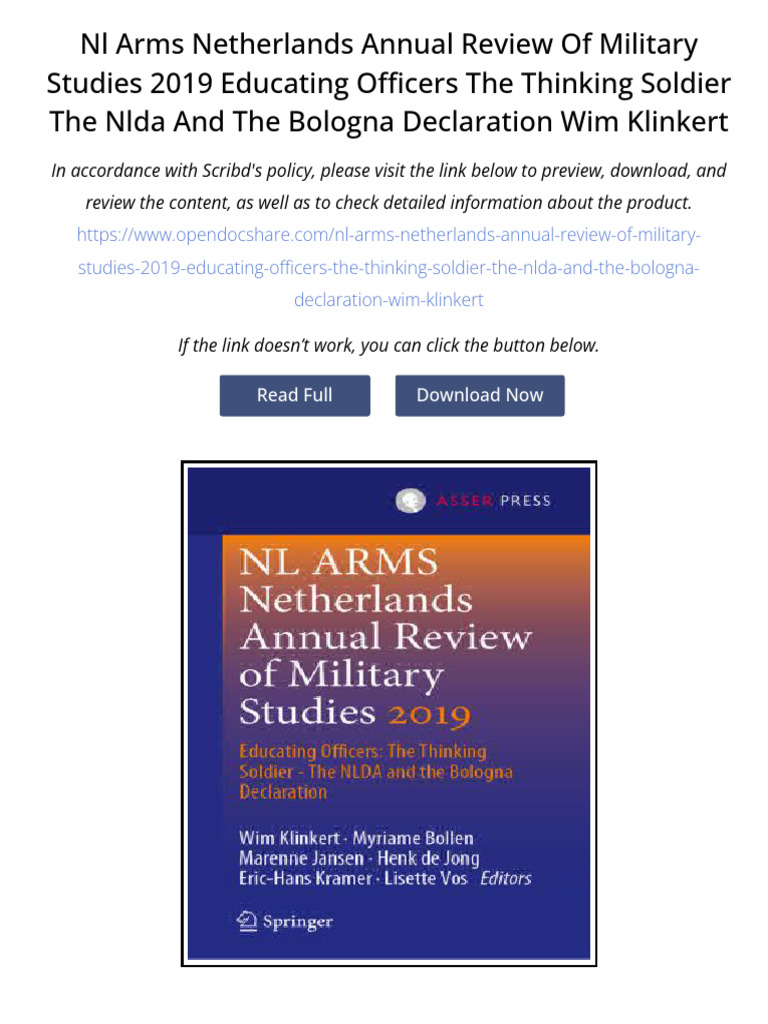 NL ARMS Netherlands Annual Review of Military Studies 2019 Educating ...