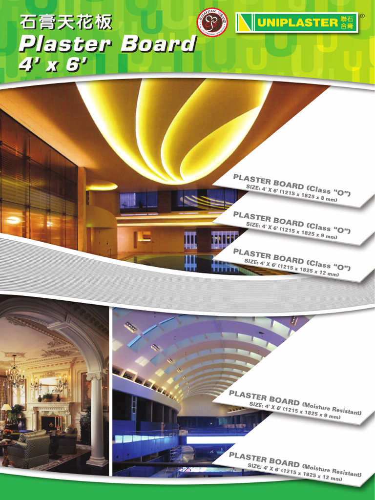 Plasterboard Ceiling System Details | PDF