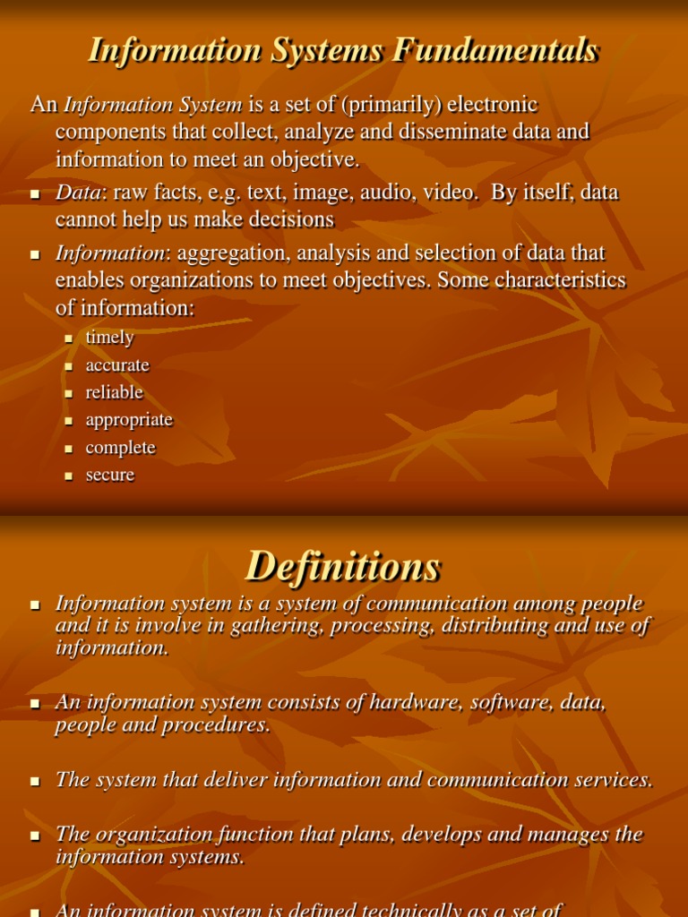 Inf. Sys. Lec-1 | PDF | Information System | Management Information System