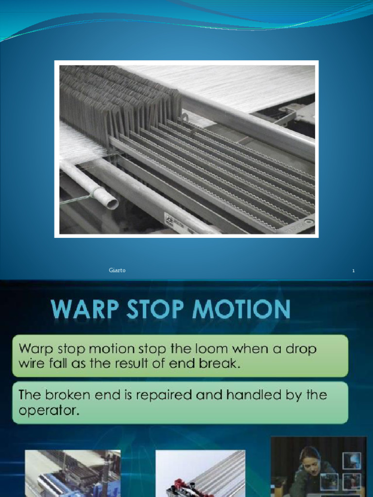 Drop Wire Warp Stop Motion | PDF | Weaving | Textile Arts