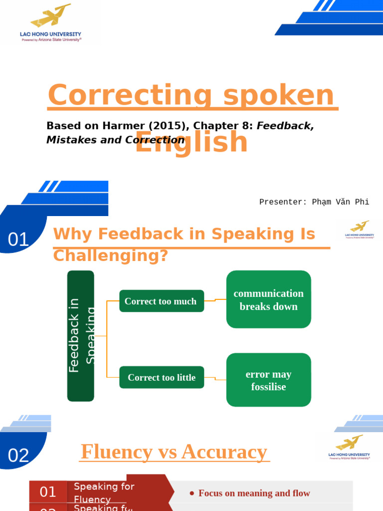 Effective Feedback in Spoken English | PDF | Fluency | Linguistics