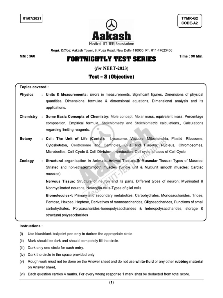 Aakash Paper | PDF