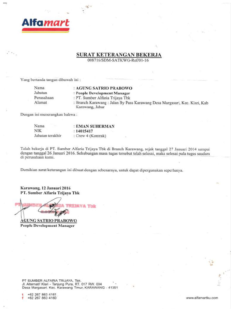 Paklaring RETAIL | PDF