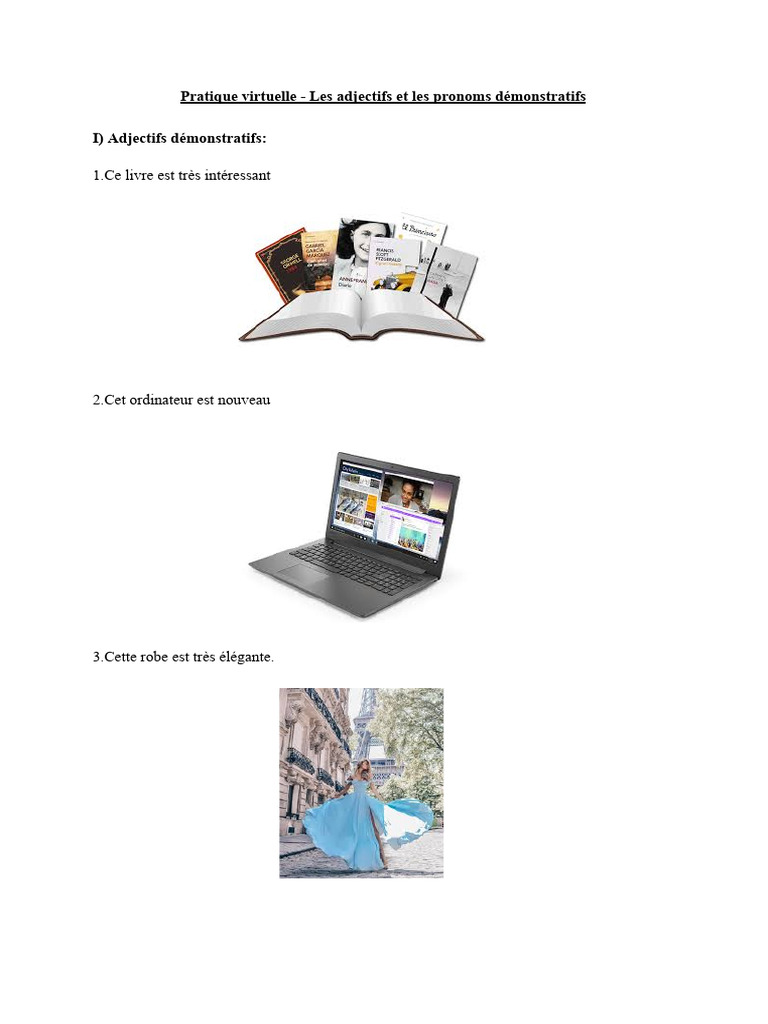 Les Adjectifs Et Les Pronoms Démonstratifs | PDF