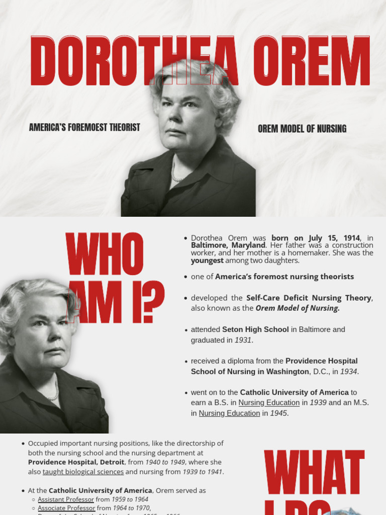 Dorothea Orem.pdf | PDF | Nursing | Well Being