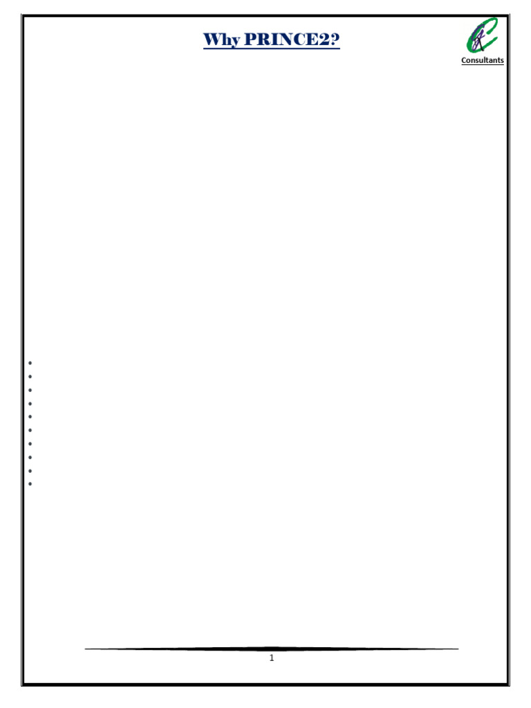 Why Prince2 | PDF | Project Management | Business