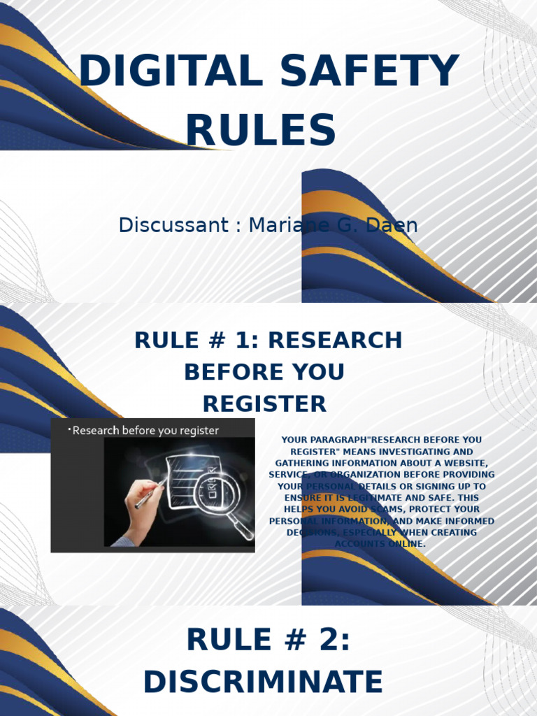 Essential Digital Safety Rules | PDF