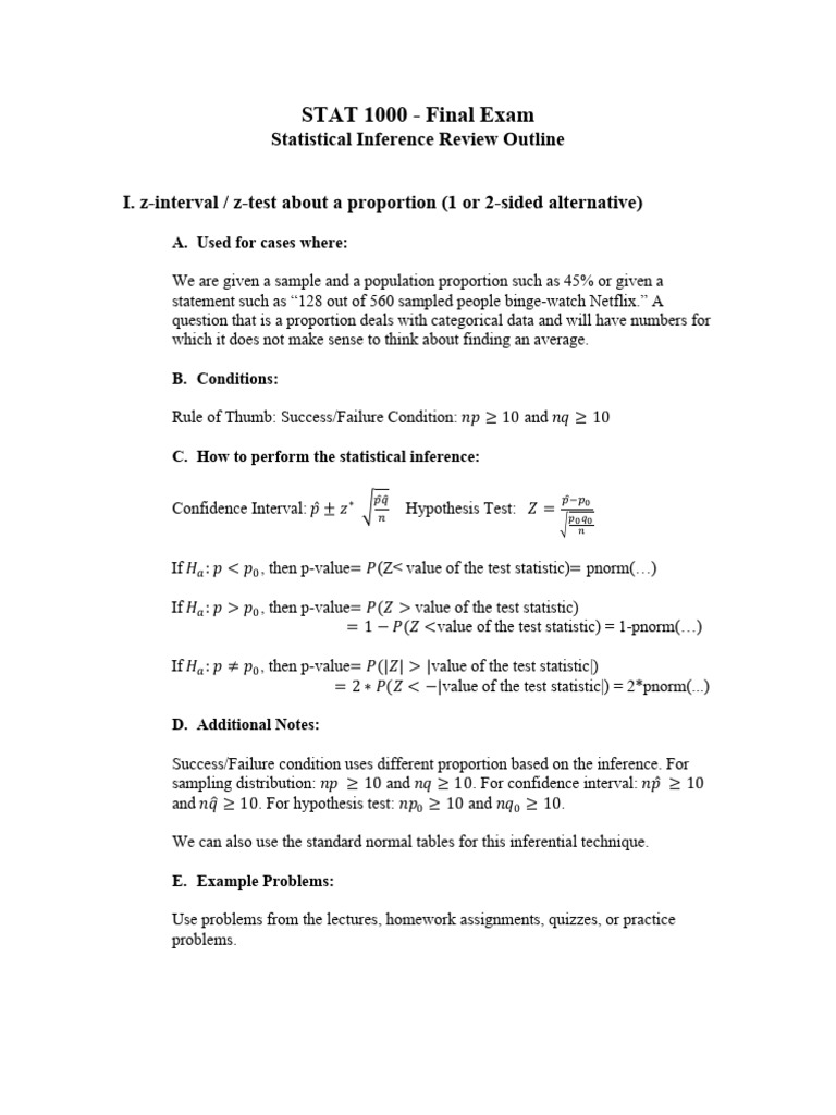 Inference - Worksheet | PDF | Statistics | Statistical Analysis