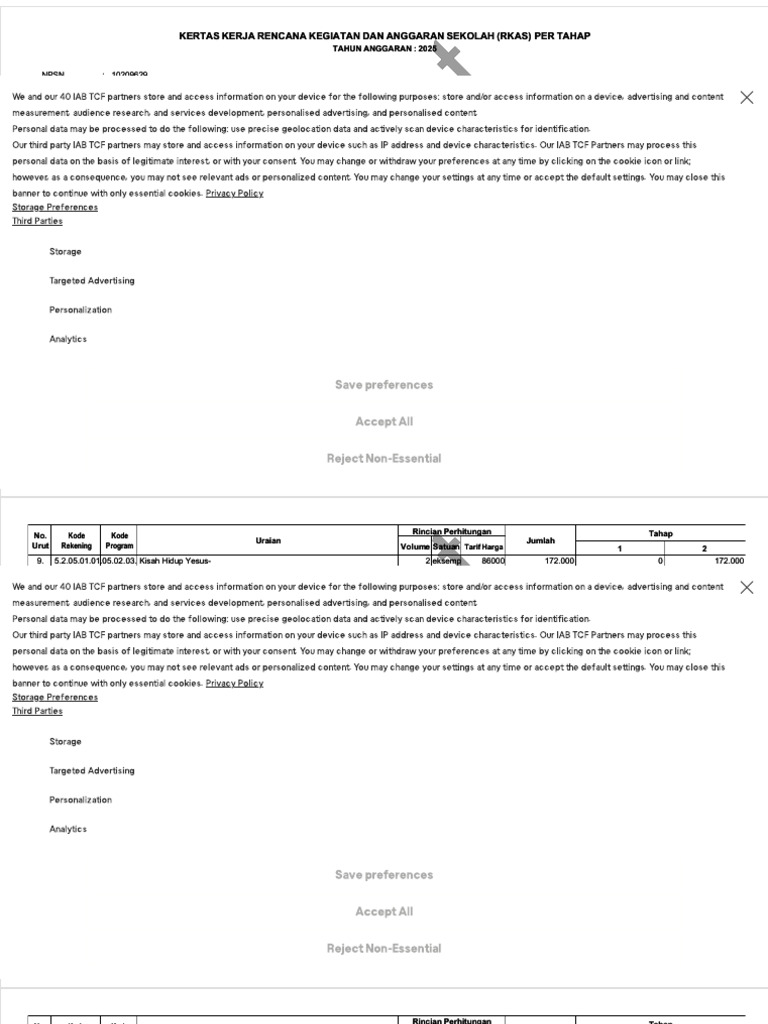 RKAS 2025 SD Negeri 102122 Bartong | PDF