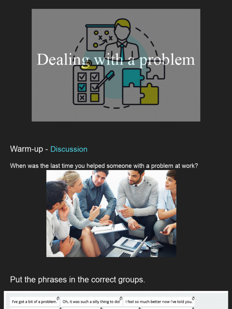 Dealing with a problem | PDF
