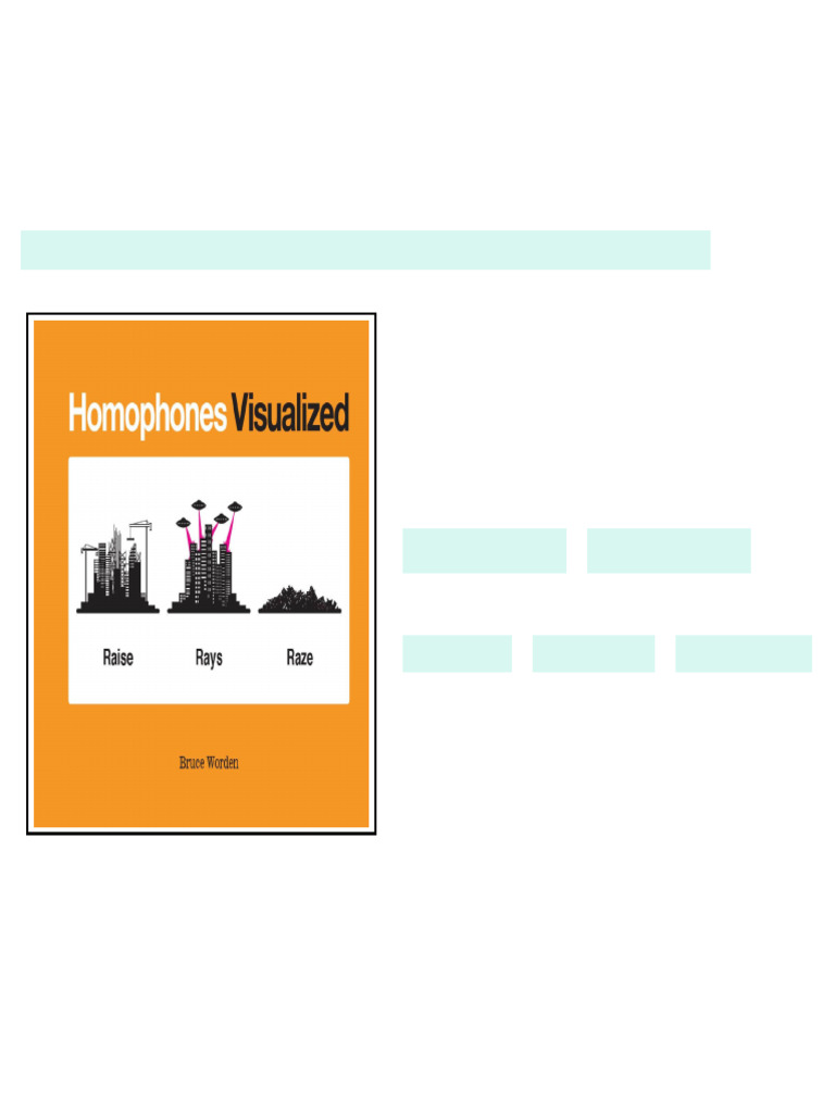 Homophones Visualized Bruce Worden No Waiting Time | PDF