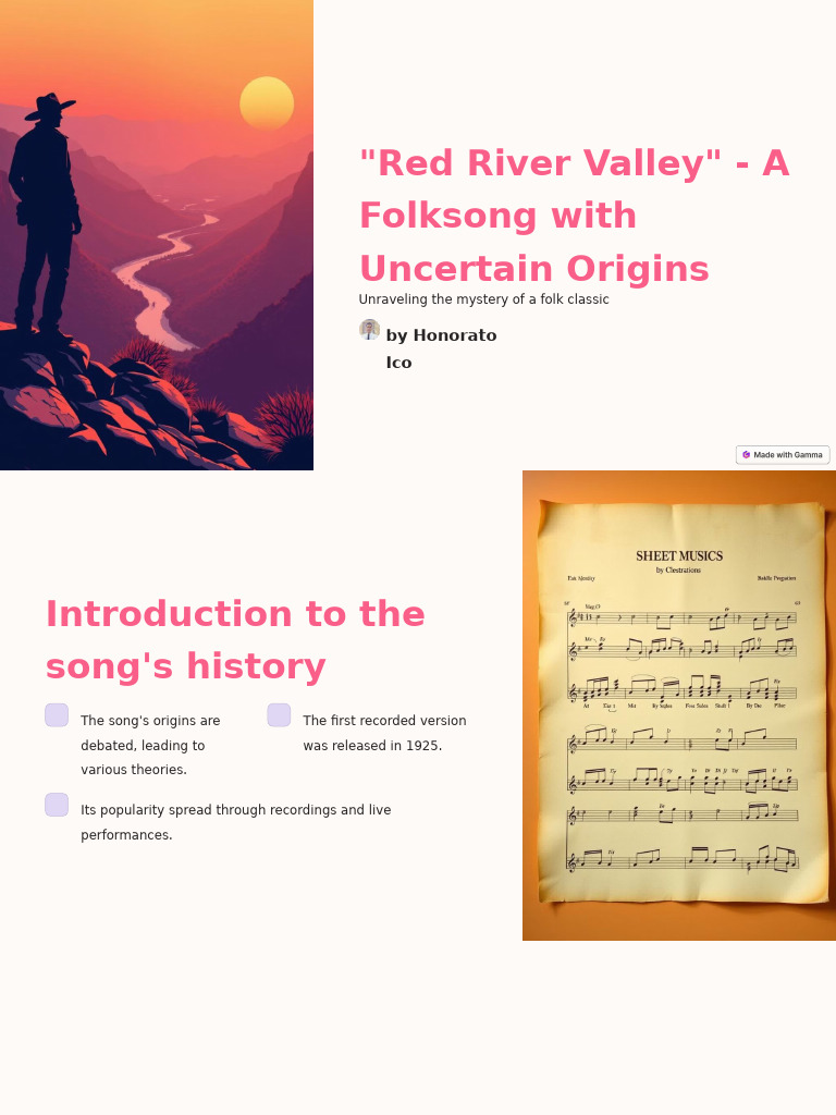 Red River Valley A Folksong With Uncertain Origins | PDF