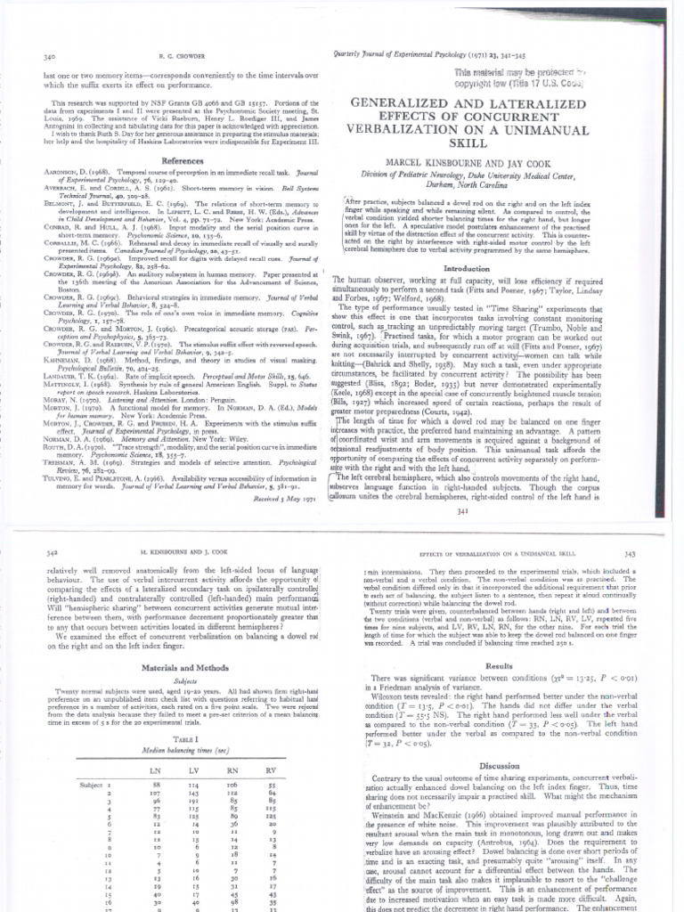 Generalized and Lateralized Effects of Concurrent Verbalization on a ...