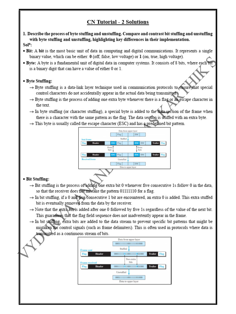 2 CN Tutorial - 2 Solutions Final | PDF | Network Congestion | Computer ...