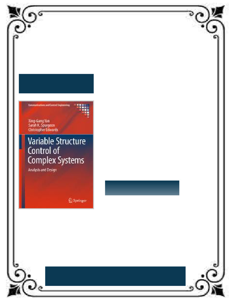 Variable Structure Control of Complex Systems Analysis and Design 1st ...
