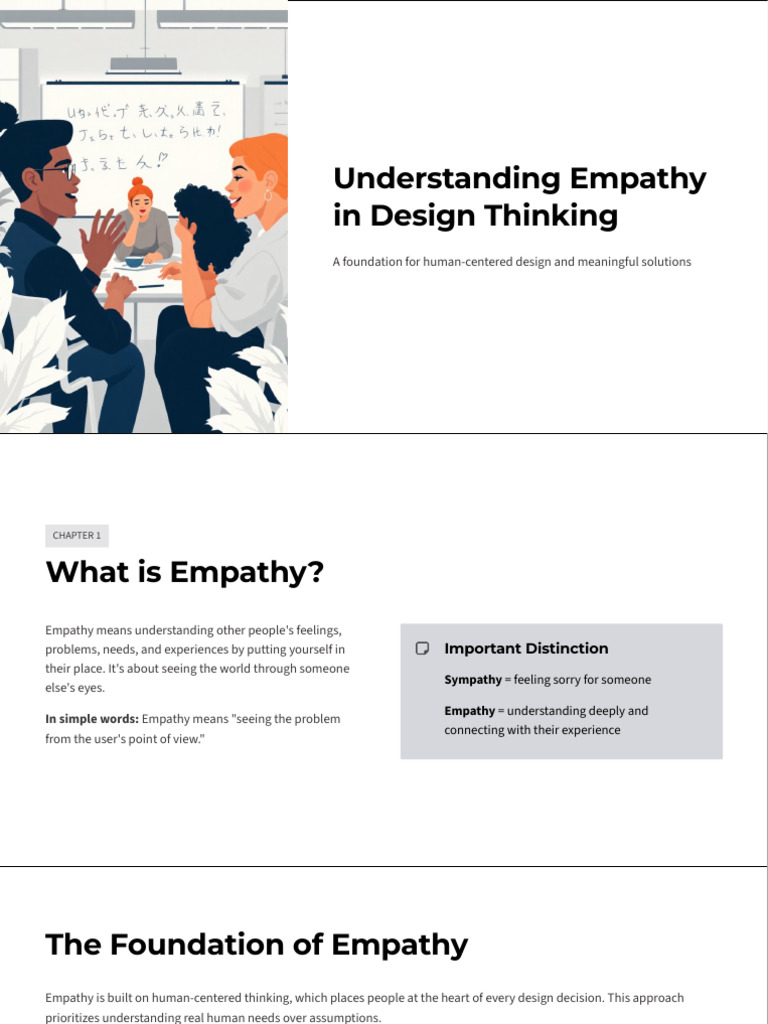 Empathy in Design Thinking Explained | PDF | Empathy | Design Thinking
