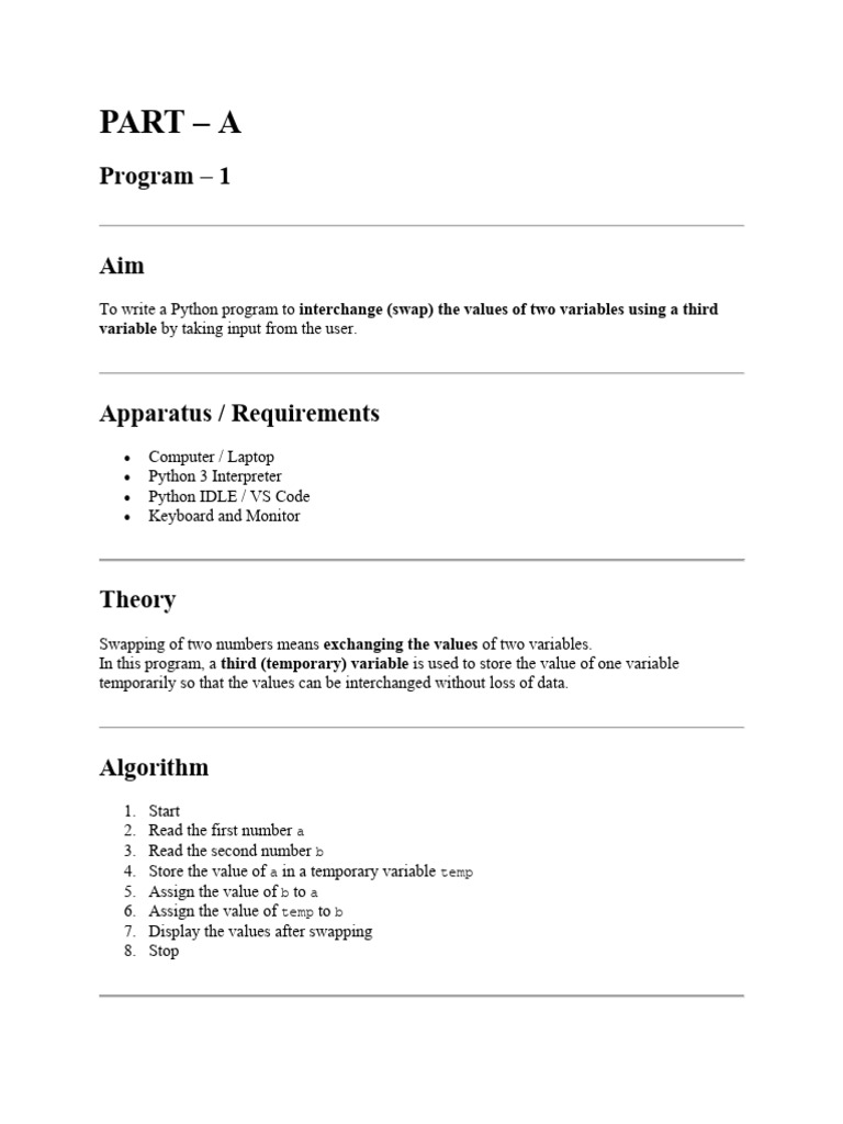 PART1.pdf | PDF | Python (Programming Language) | Multiplication