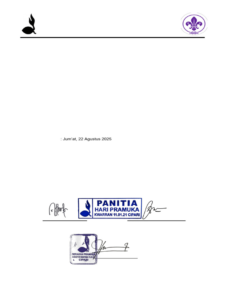 Undangan Pelantikan Pramuka Garuda 2025 | PDF