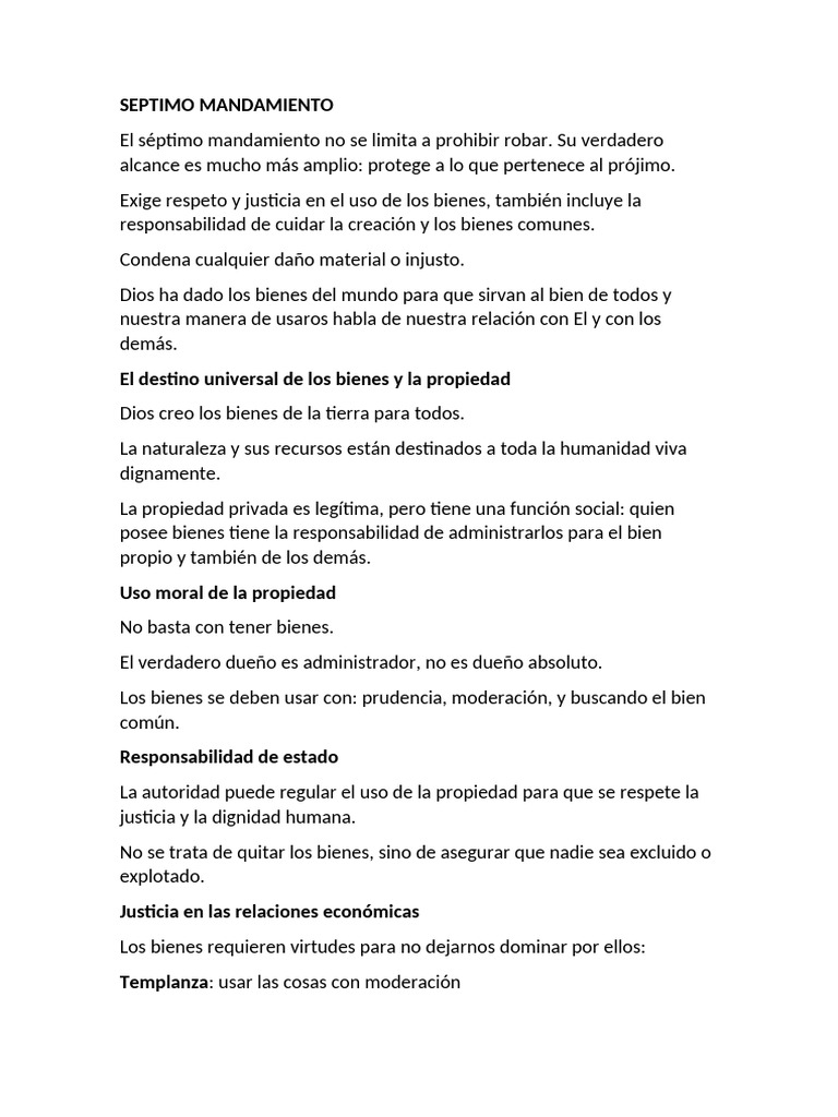 SEPTIMO MANDAMIENTO | PDF | Propiedad | Justicia