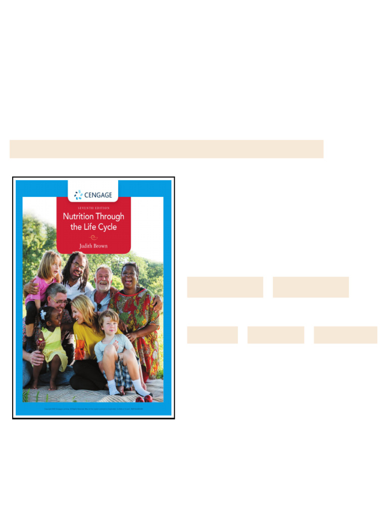Nutrition Through the Life Cycle 7th Edition Judith E. Brown MPS Ready ...