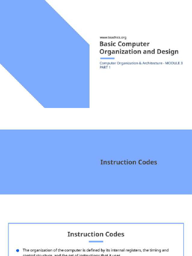 Basic Organization of Computer | PDF
