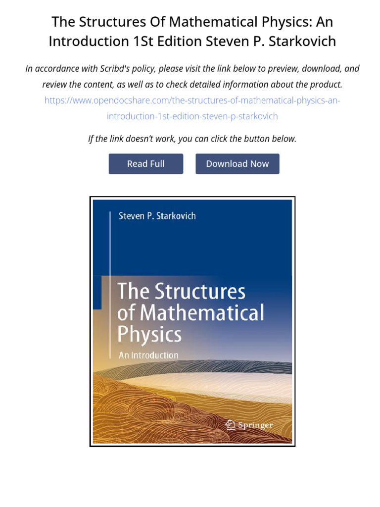 The Structures of Mathematical Physics: An Introduction 1st Edition ...