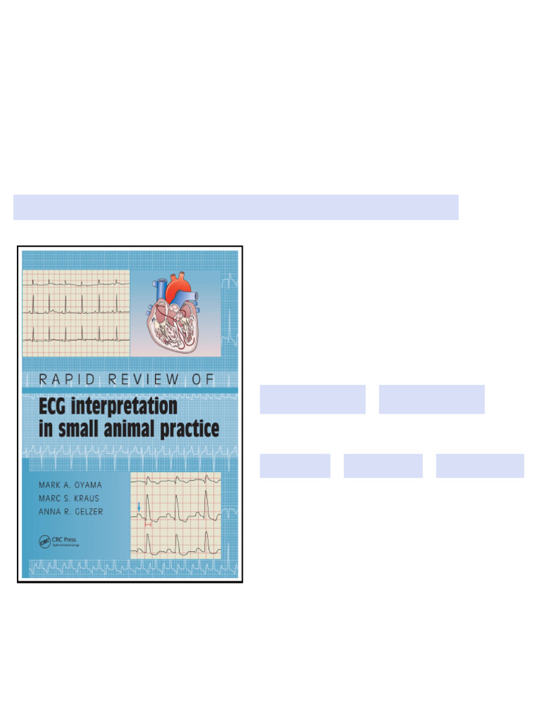 Rapid Review of ECG Interpretation in Small Animal Practice Kindle ...