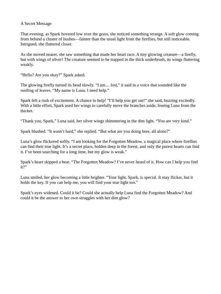 A Secret Message | PDF