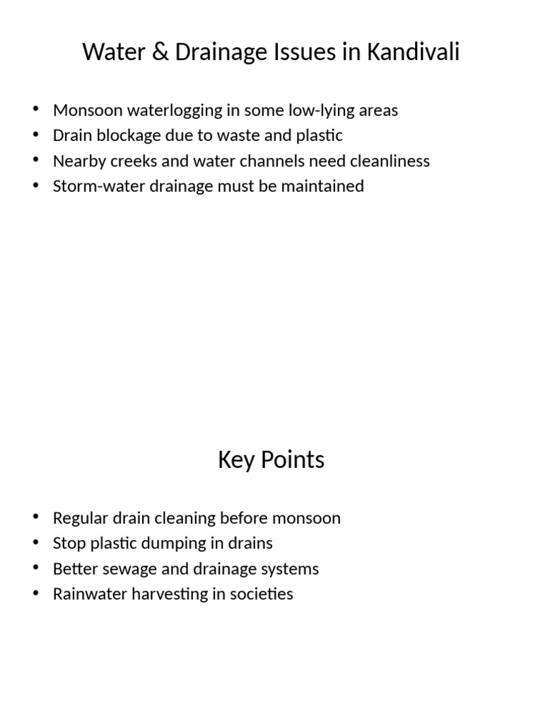 Kandivali Water Drainage | PDF
