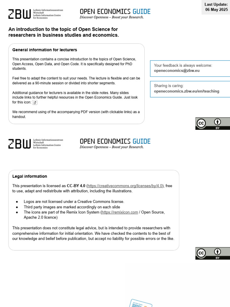 01_ZBW_OEG_Introduction_to_Open_Science | PDF | Open Access | Data