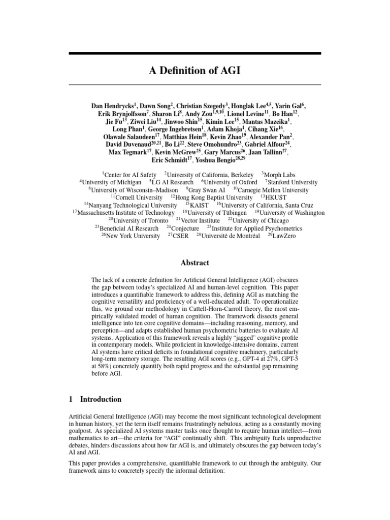 A Definition of AGI | PDF | Teaching Mathematics | Intelligence