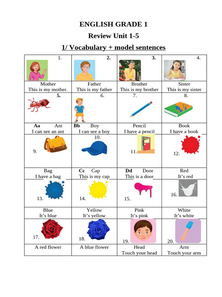 English Grade 1 | PDF
