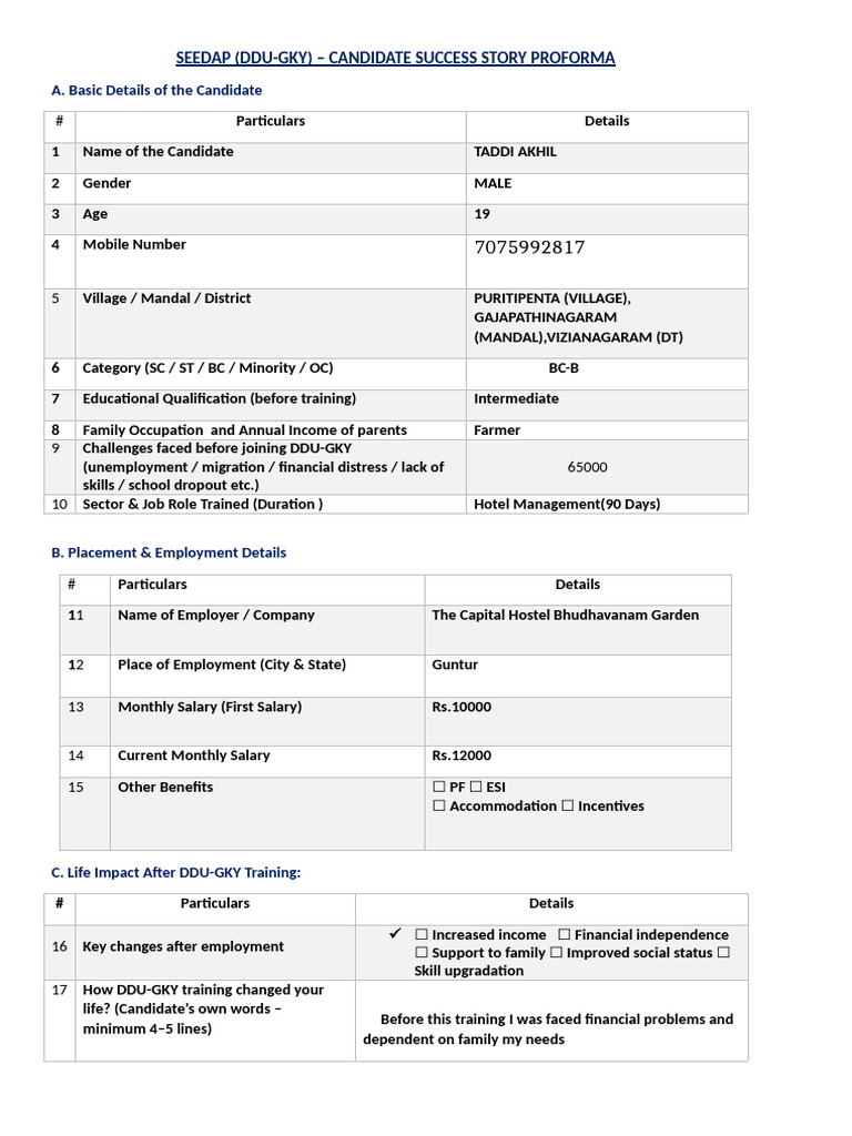 T.Akhil | PDF | Employment | Salary