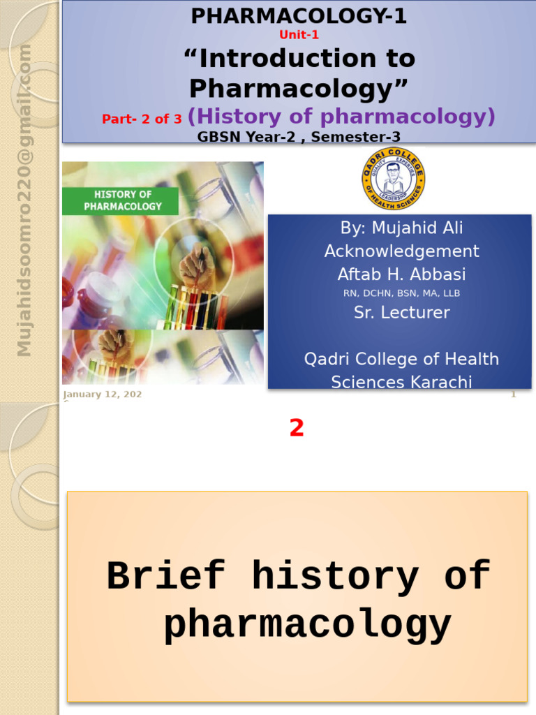 History of Pharmacology Overview | PDF