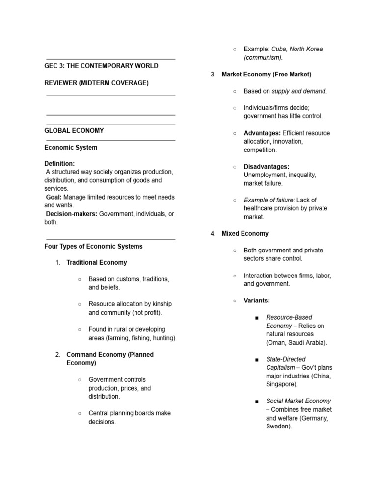 Global Economic Systems and Trends | PDF | Asean Free Trade Area | Exports