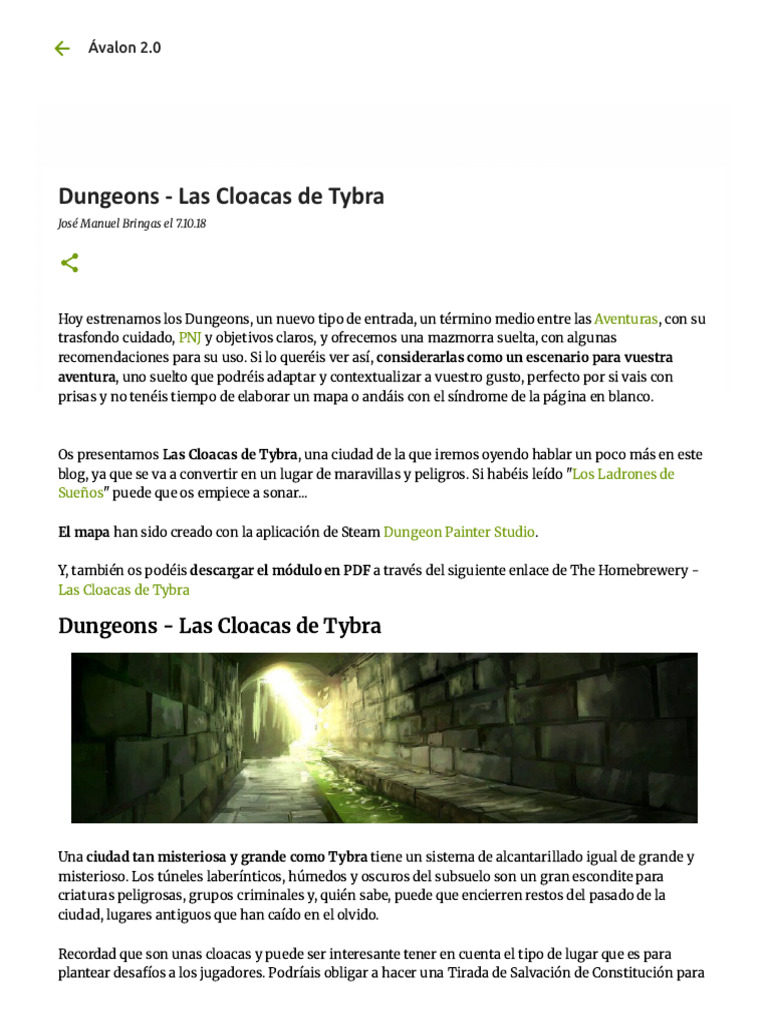 Dungeons - Las Cloacas de Tybra | PDF | Juegos de mesa | Juegos de rol