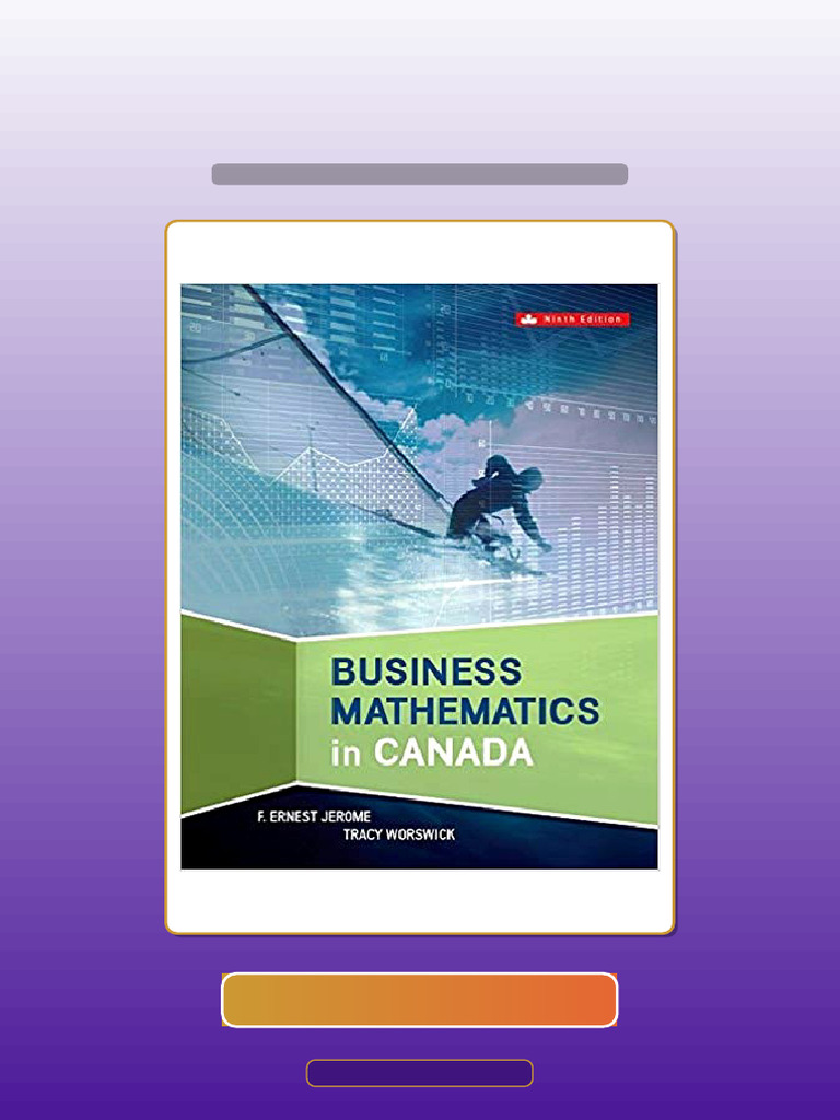 Business Mathematics in Canada 9th Canadian Edition by F Ernest Jerome ...