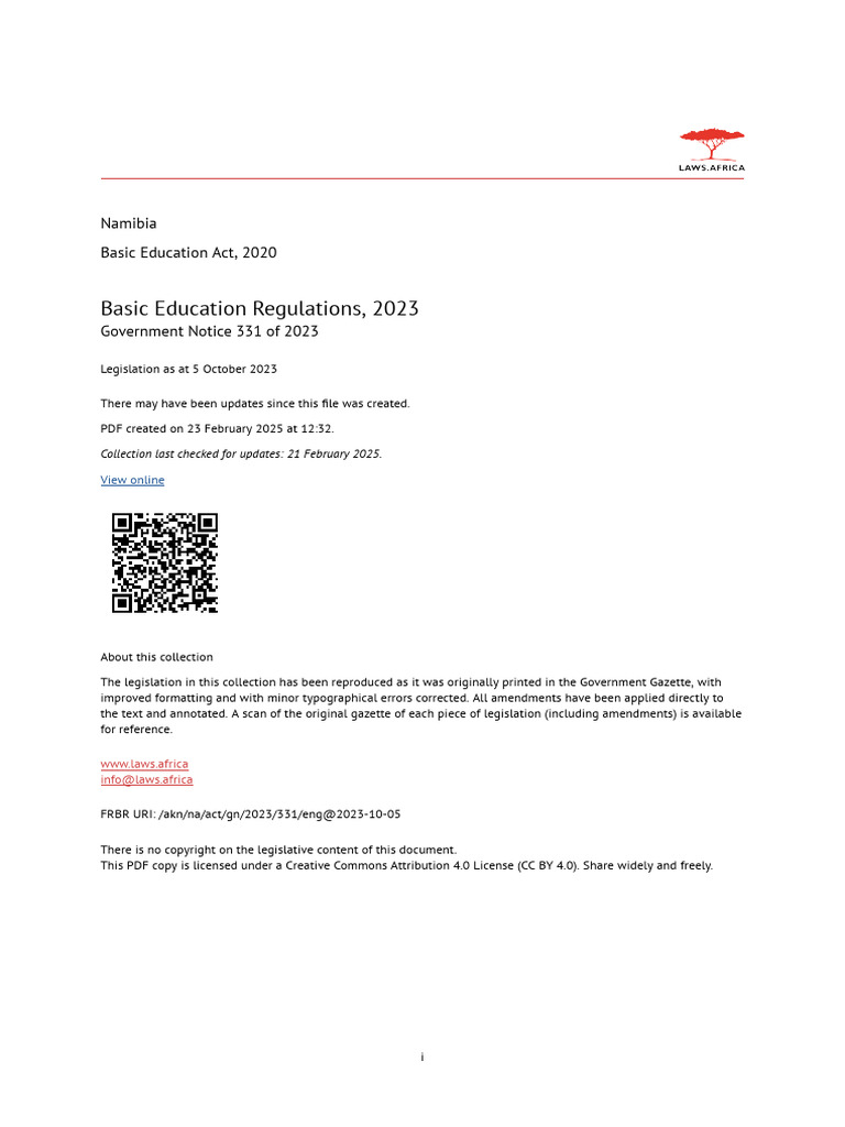 Basic Education Regulations 2023 | PDF | Teachers
