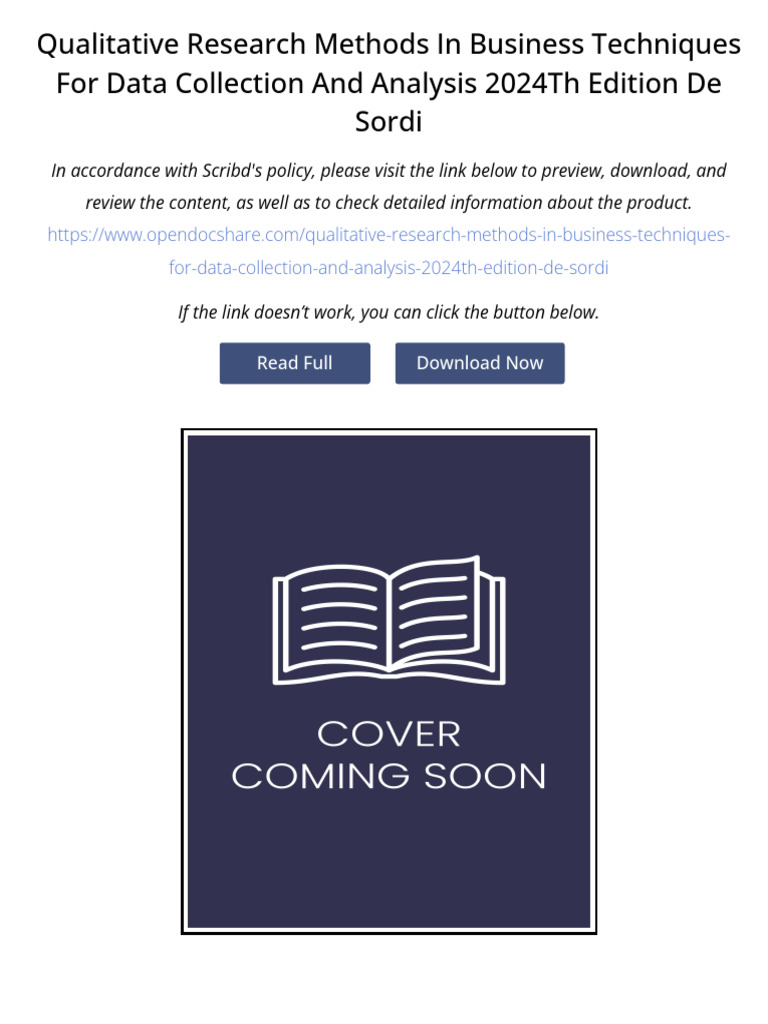 Qualitative Research Methods In Business Techniques For Data Collection And Analysis 2024th ...