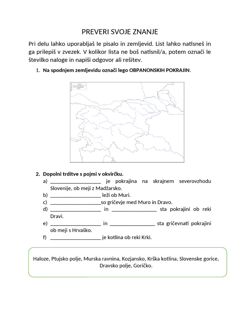Preveri Svoje Znanje 21. 1. 2021 | PDF