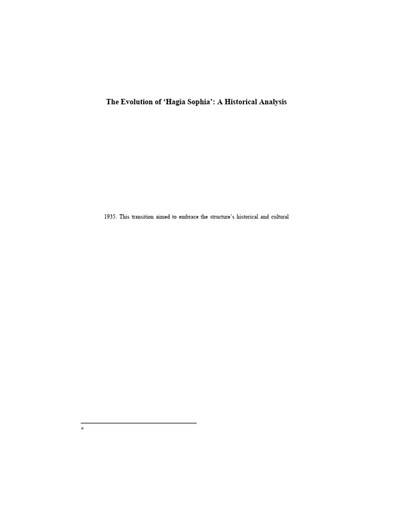 Hagia Sophia: A Historical Evolution | PDF | Constantinople