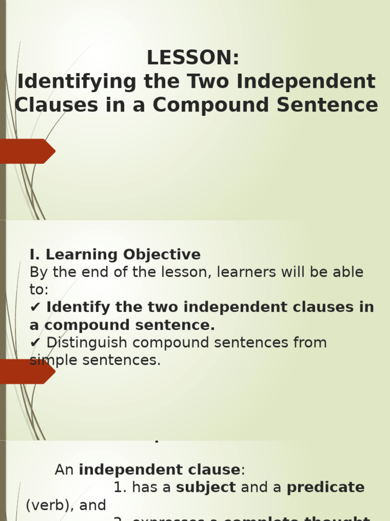 Identify Independent Clauses in Sentences | PDF
