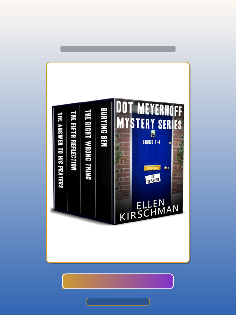 Test Bank for Dot Meyerhoff Mystery Series Books 14 Ellen Kirschman ...